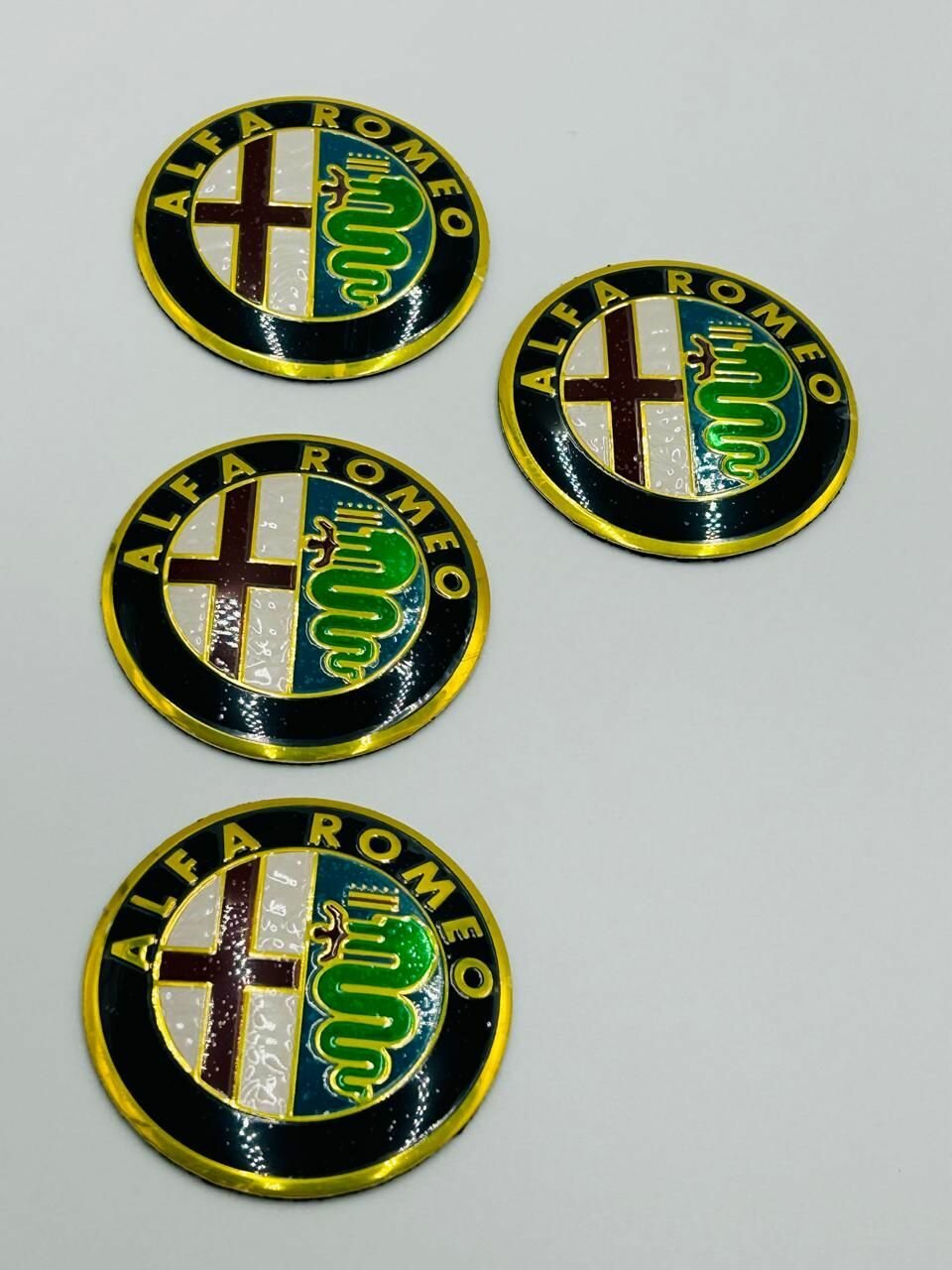 Наклейки на колесные диски Alfa Romeo Алюминий 56мм