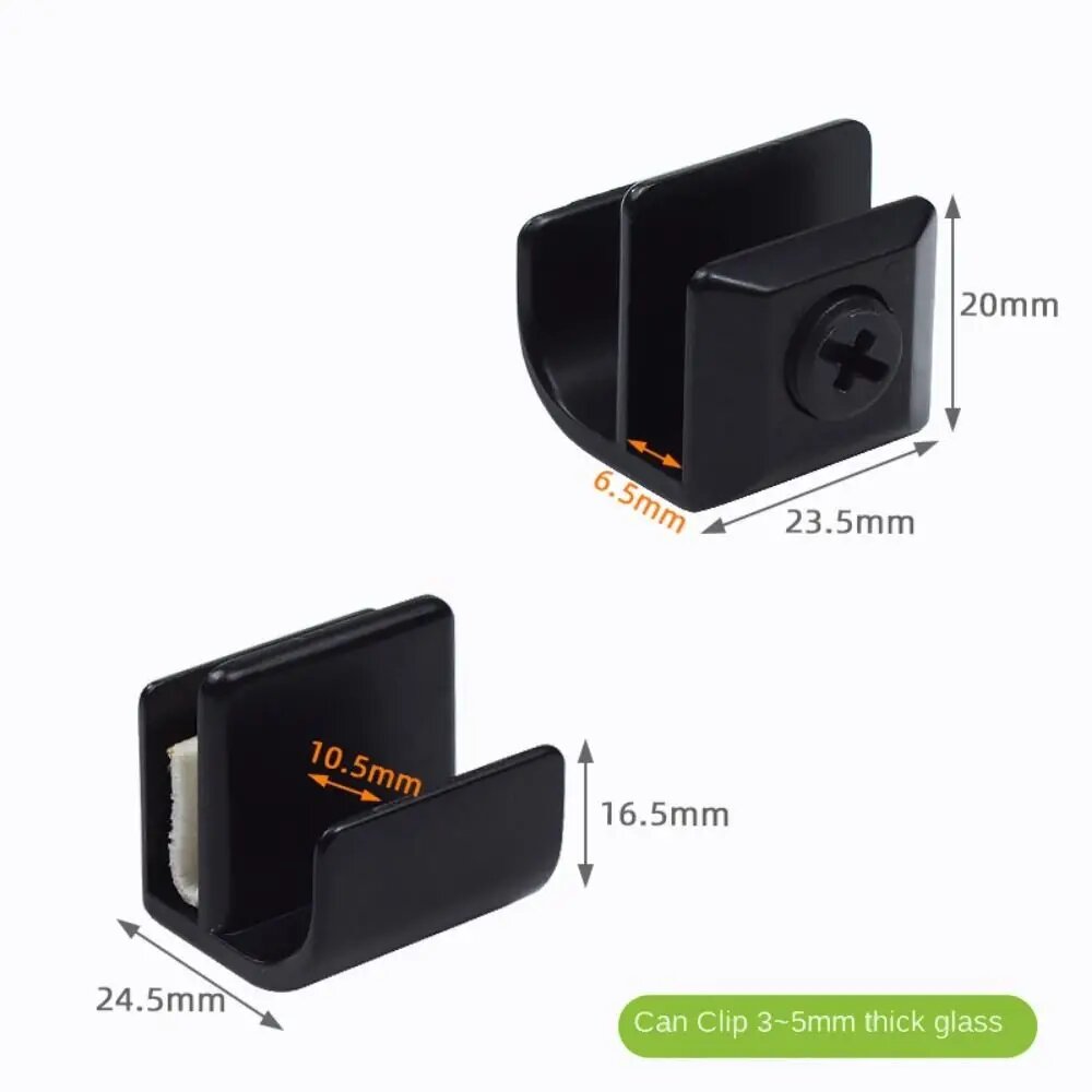 Металлические ручки для стеклянных дверей 2 шт. Black-Style 3