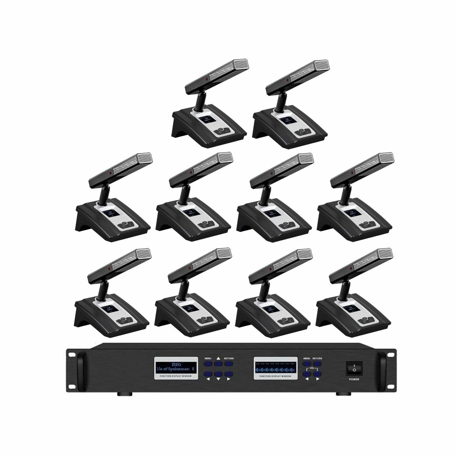 Конференц-связи система Цифровая конференц-система DDS 6800 10 Квадратный микрофон