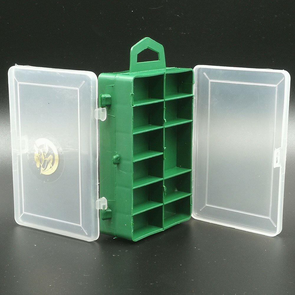 Коробочка Три Кита ТК-12 рыб-ая 2-хстороняя ( 11+3 отд.) (115х85х35мм)