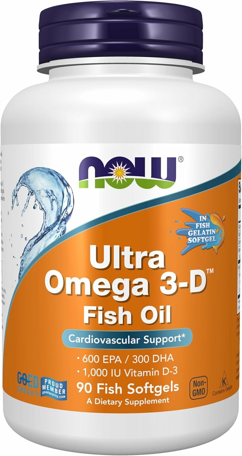 NOW Ultra Omega 3-D 90 fish softgels (ультра омега 3D)