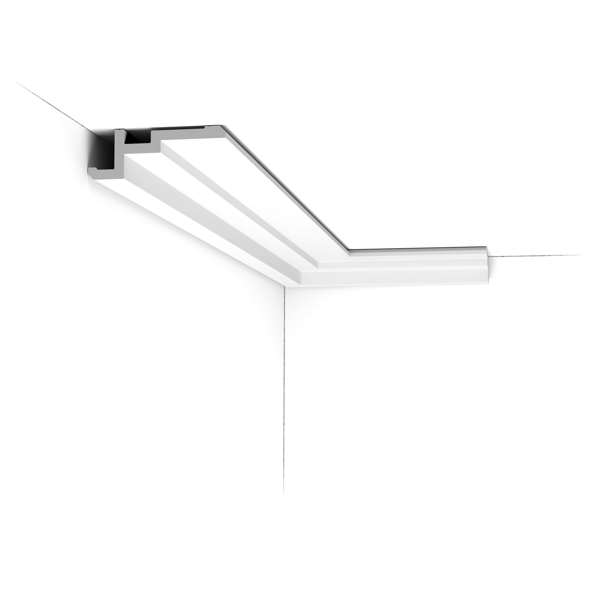 Карниз из дюрополимера для подсветки Orac Decor CX196 U-STEPS, 2 метра, 1 шт.