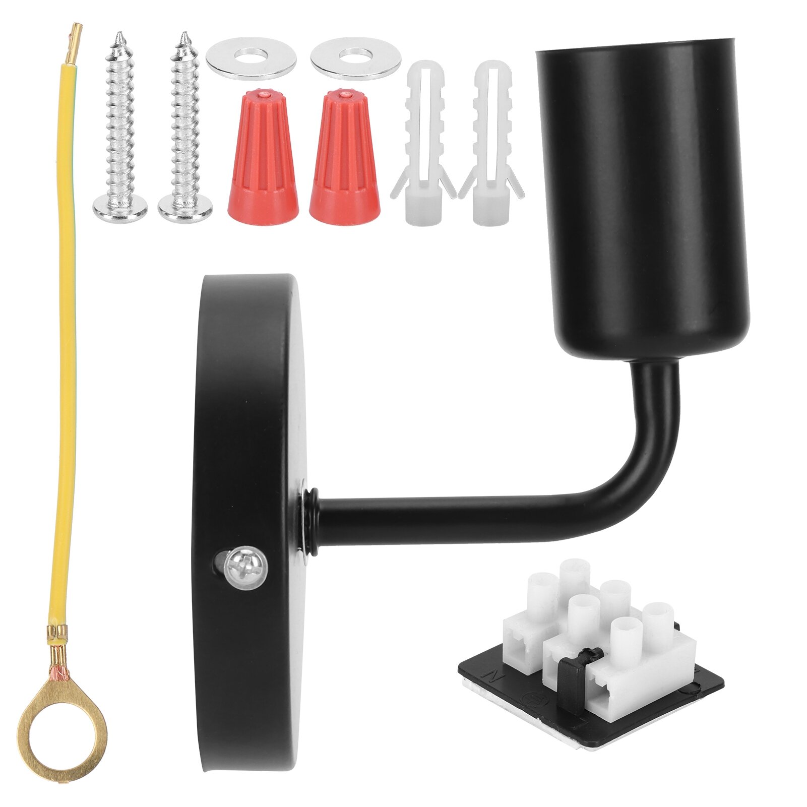 E27 Черная настенная лампа ретро -настенный светильник для прикроватного коридора лестница AC85–265V