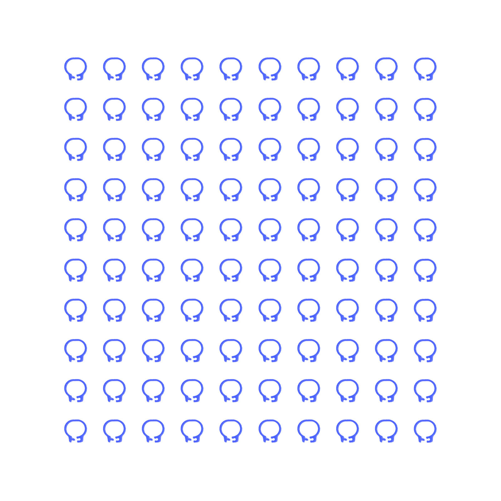 100 шт. 8 мм кольца для идентификации ног голубей, темно-синие, прочные, регулируемые, для птиц