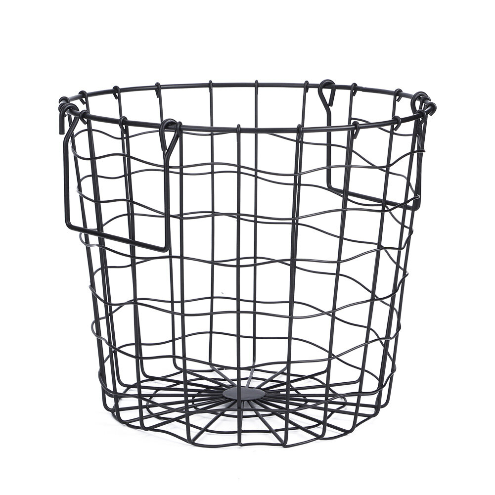 Household Bathroom Iron Dirty Clothes Laundry Basket Storage Holder Organizer