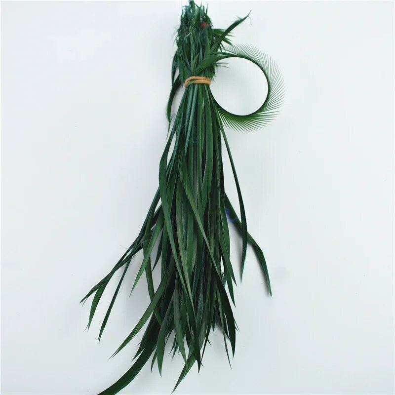 WyFeay окрашенные гусиные перья 20/100 шт Изумрудный, 20 Pieces, Dark green