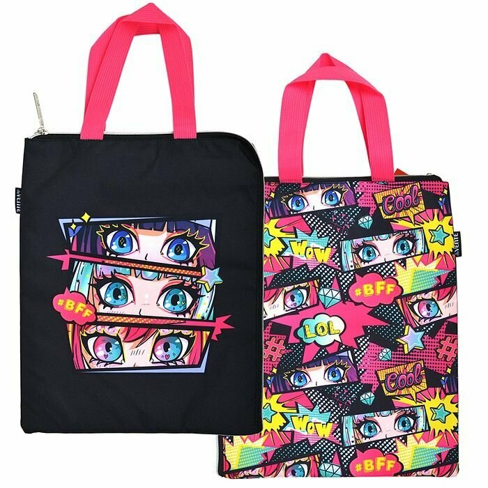 Папка для тетрадей deVENTE "BFF" A4 28x35x1 см на молнии с двух сторон, вертикальная (8056457)