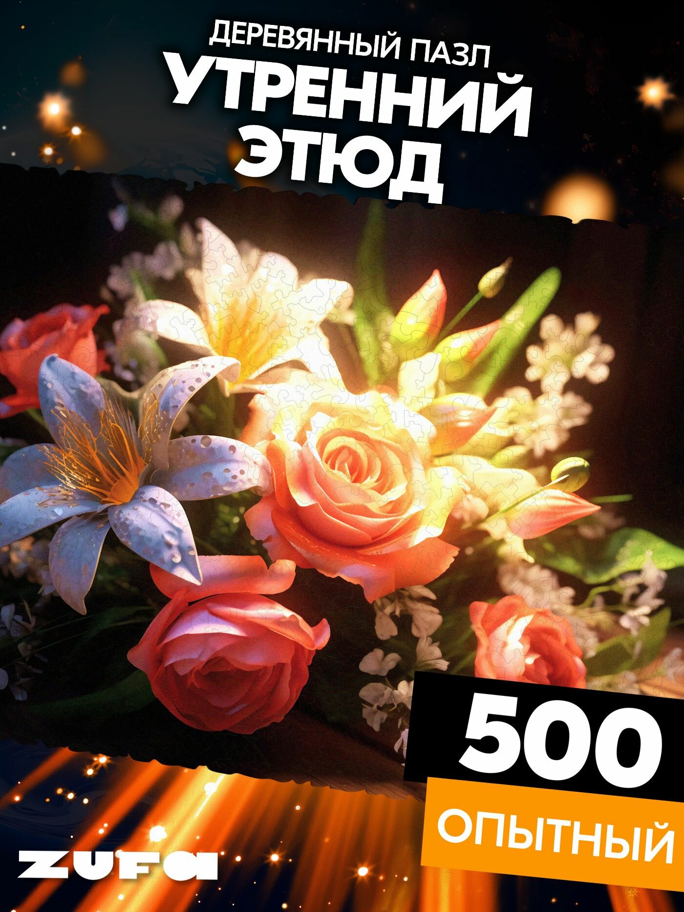 Пазл деревянный Утренний Этюд 500 деталей Опытный