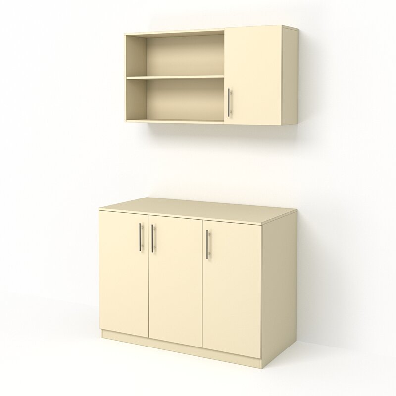 Шкаф офисный с полками №4, Крем Вайс. Производитель товара - компания Westcom.