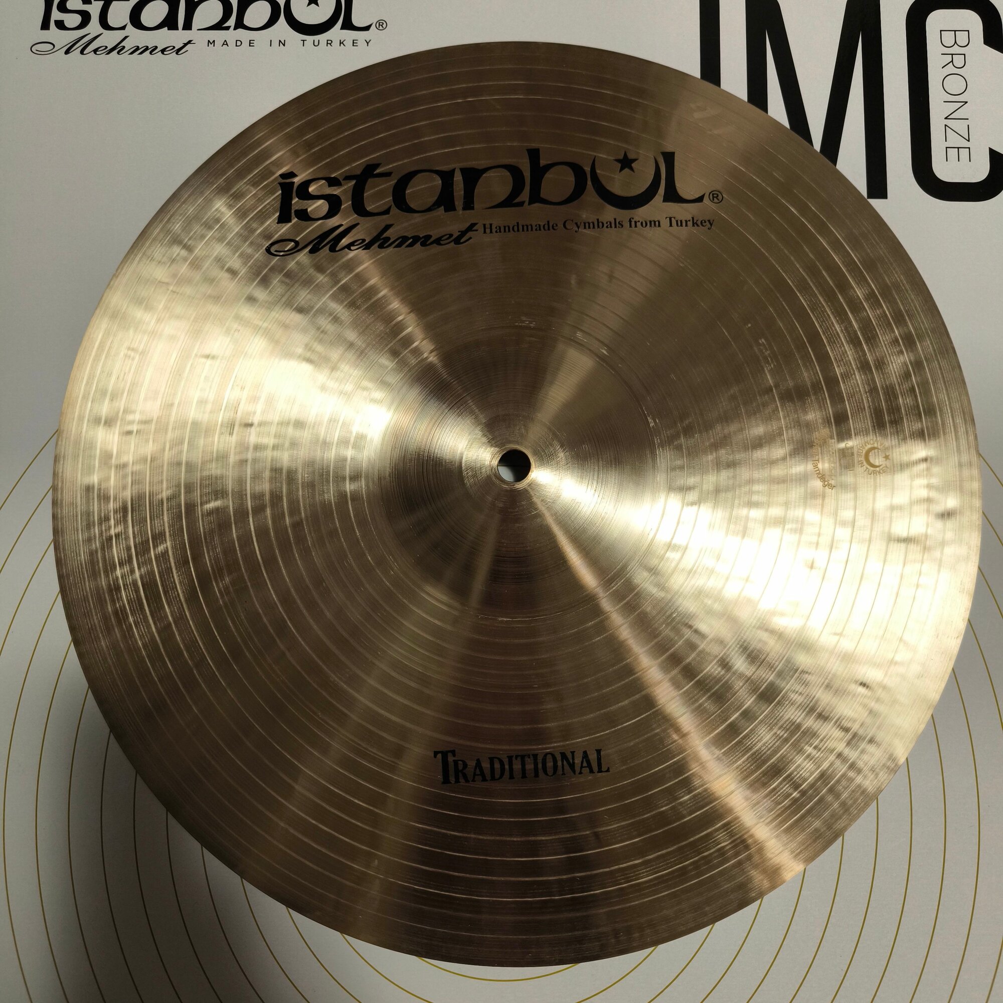 Тарелка для барабанов Istanbul Mehmet Traditional Crash Thin 16 дюймов, колокольная бронза В20, ручная ковка.