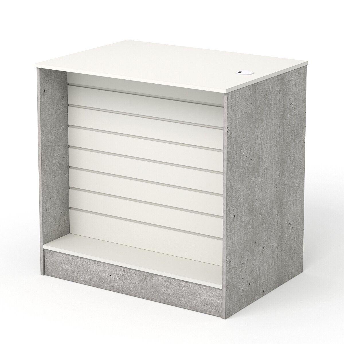 Кассовый стол "ривьера" №1Б, Метрополитан Грей и Белый. Производитель товара - компания Westcom.