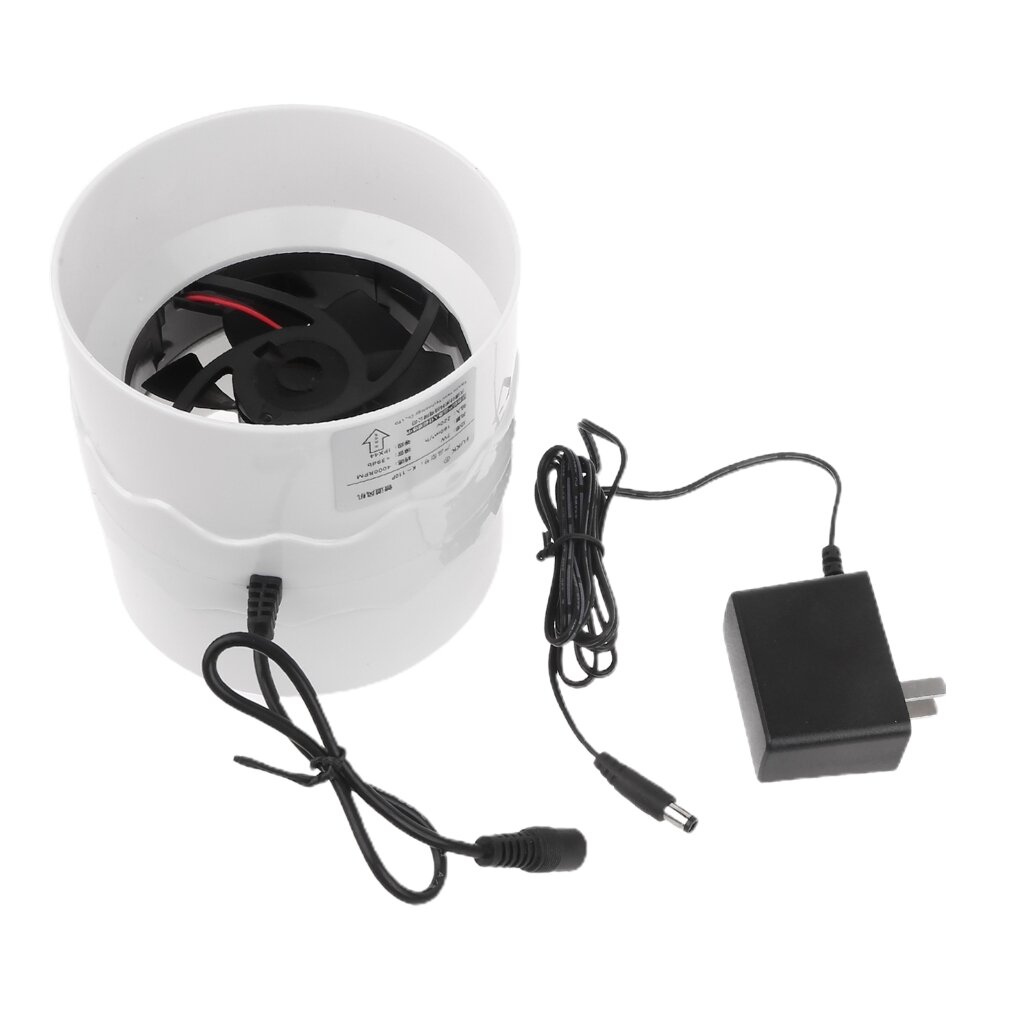 Встроенный канальный вентилятор 110 мм, вытяжной вентилятор, комплект фильтров для воздуховодов, 12 В, вытяжной вентилятор с регулируемой скоростью