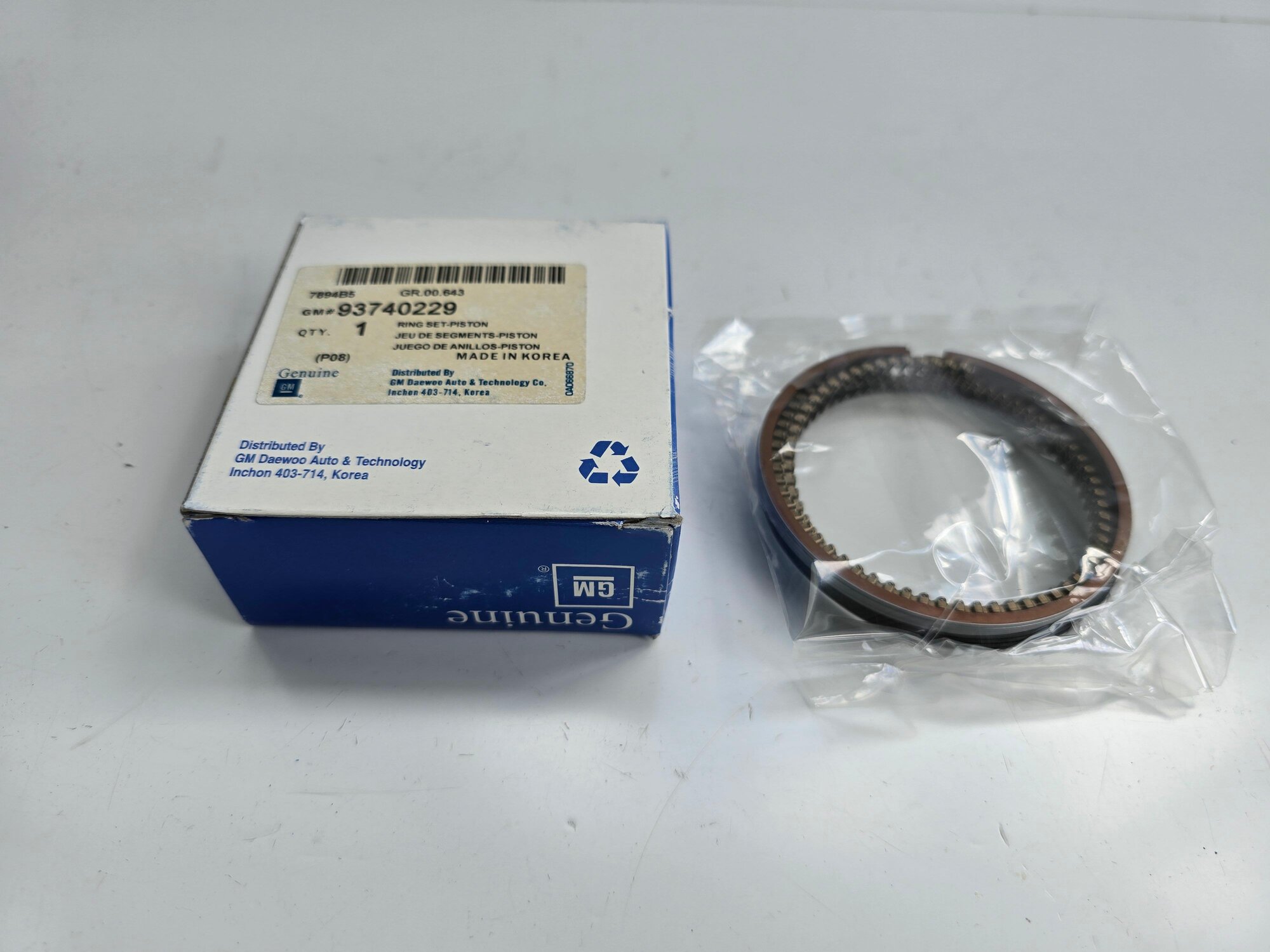 Кольца поршневые СТД. F14D3 (комплект на 4 поршня) Лачетти, Авео Т200, Авео Т250