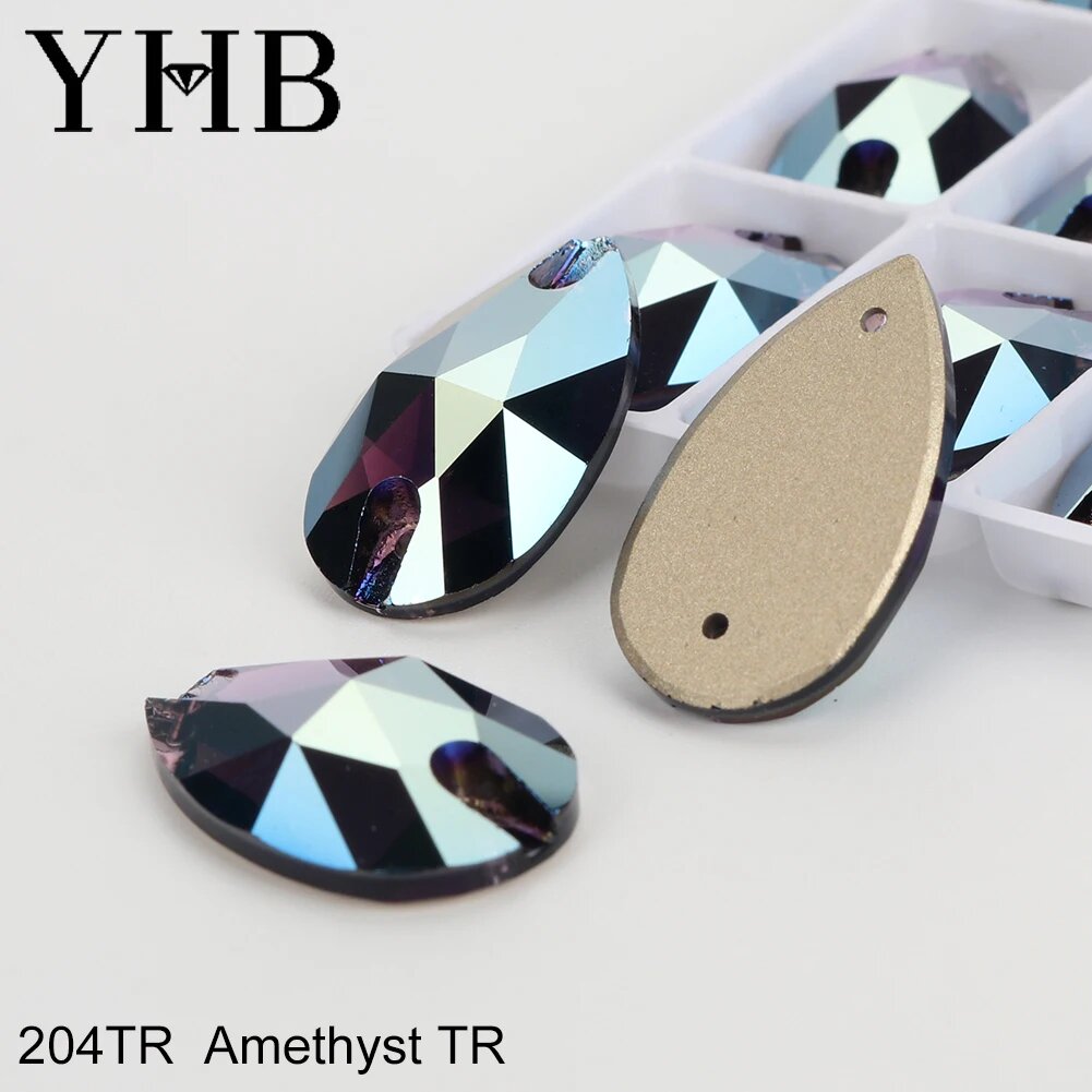 Стразы YHB 204TR Amethyst Drop