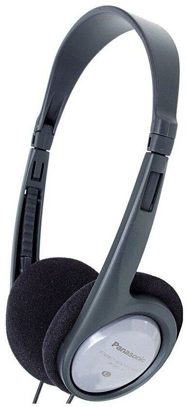 Наушники PANASONIC RP-HT010GU-H, накладные, проводные, серые — фото 1