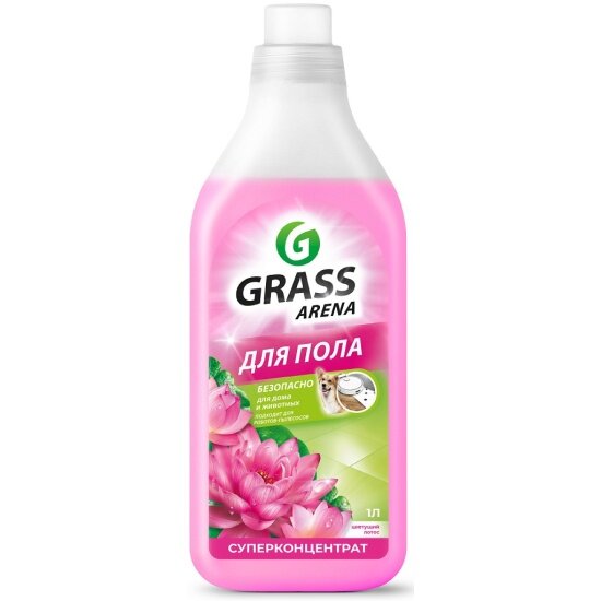 Средство для мытья пола Grass ARENA Цветущий лотос, с полирующим эффектом, 1 л