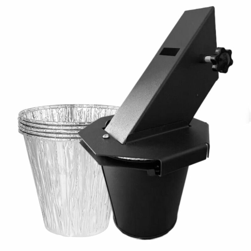 Жироуловитель с крышкой, ведро для сбора дымчатых капель (с 5 стаканчиками из фольги)-S