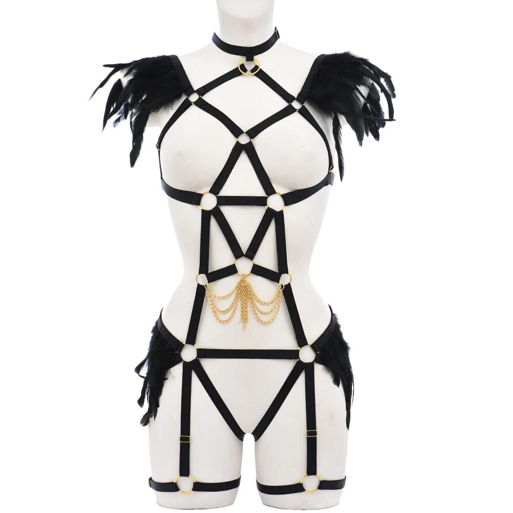 Черный ремень для тела JLX.HARNESS N0324