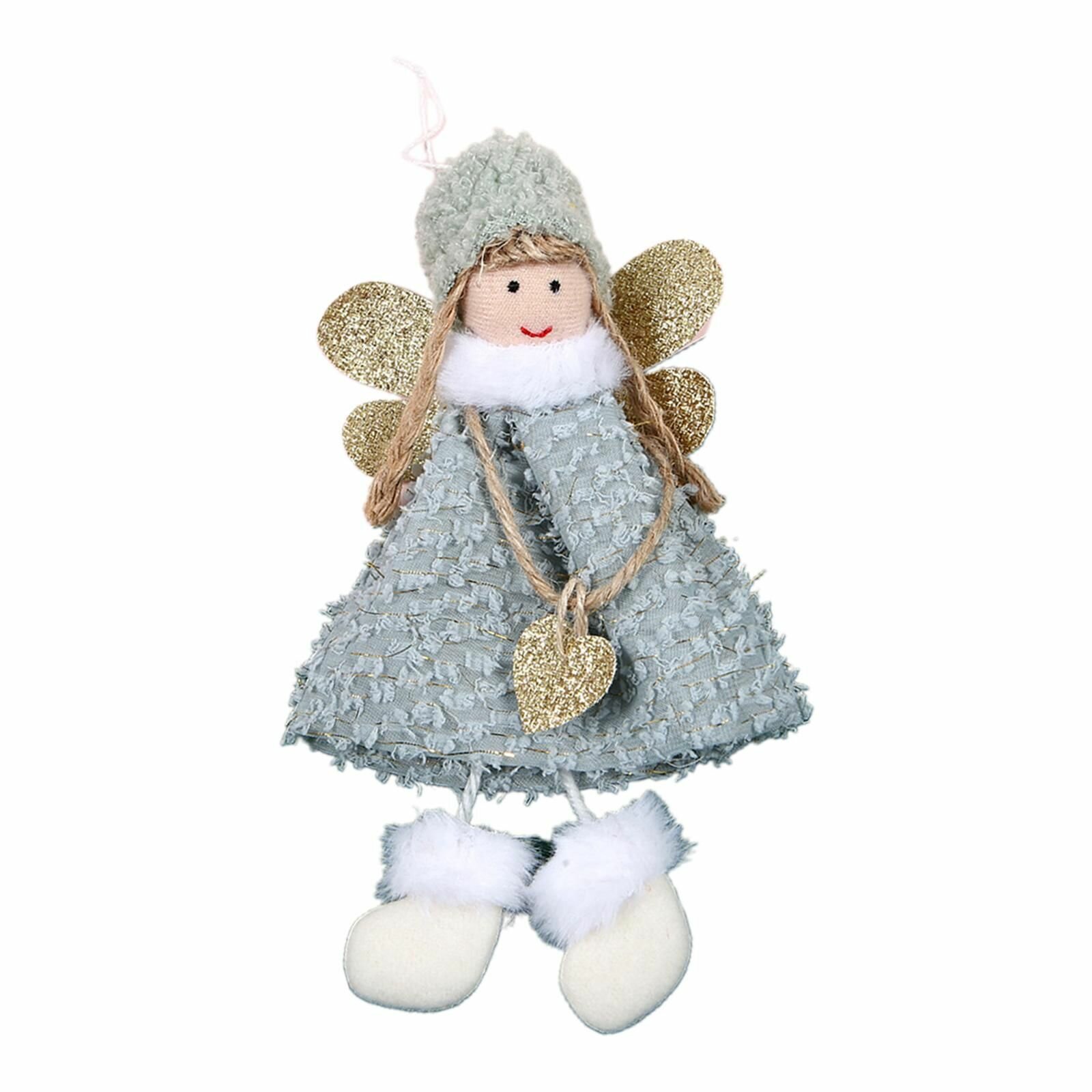 Рождественская кукла Девочка-Ангел Тканевая кукла-Синий