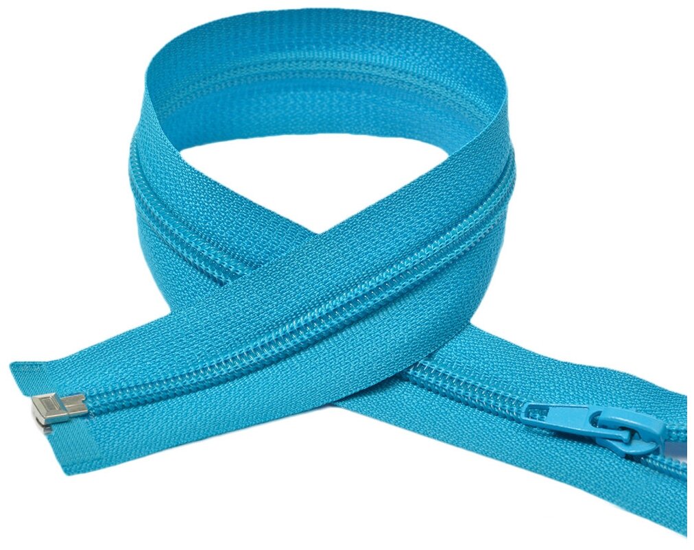 Молния MaxZipper пласт. спираль №5-N 35см цв. F274 ярк. голубой уп.50шт