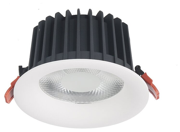 Donolux LOOP Cветильник LED встраиваемый, 30W, 4000К, 2400Lm, 80°, D190xH103мм, Ra>80, IP20, Монтаж. D170мм, Белый+источник питания в комплекте 700