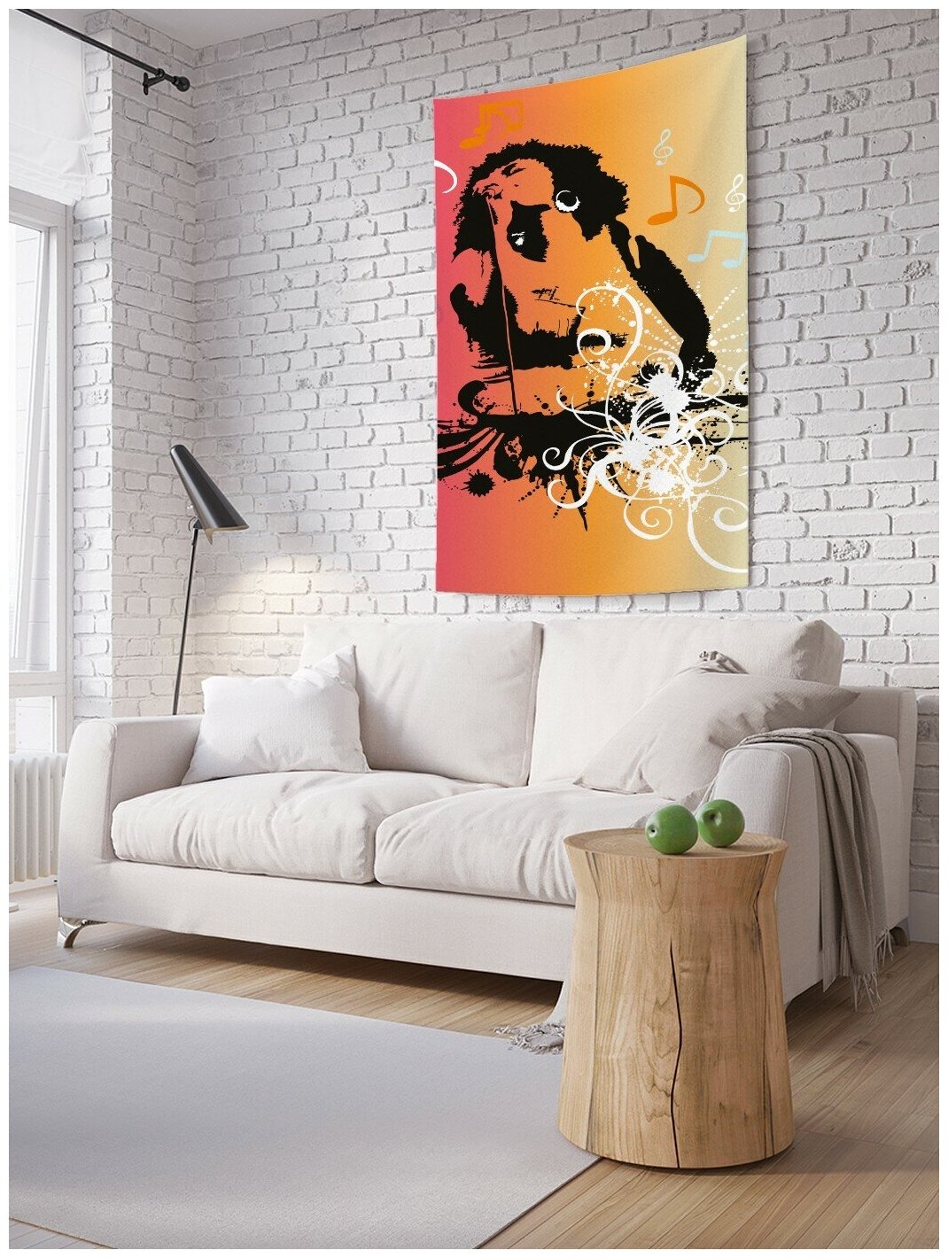 Вертикальное фотопанно JoyArty на стену "Певица с микрофоном", 150x200 см