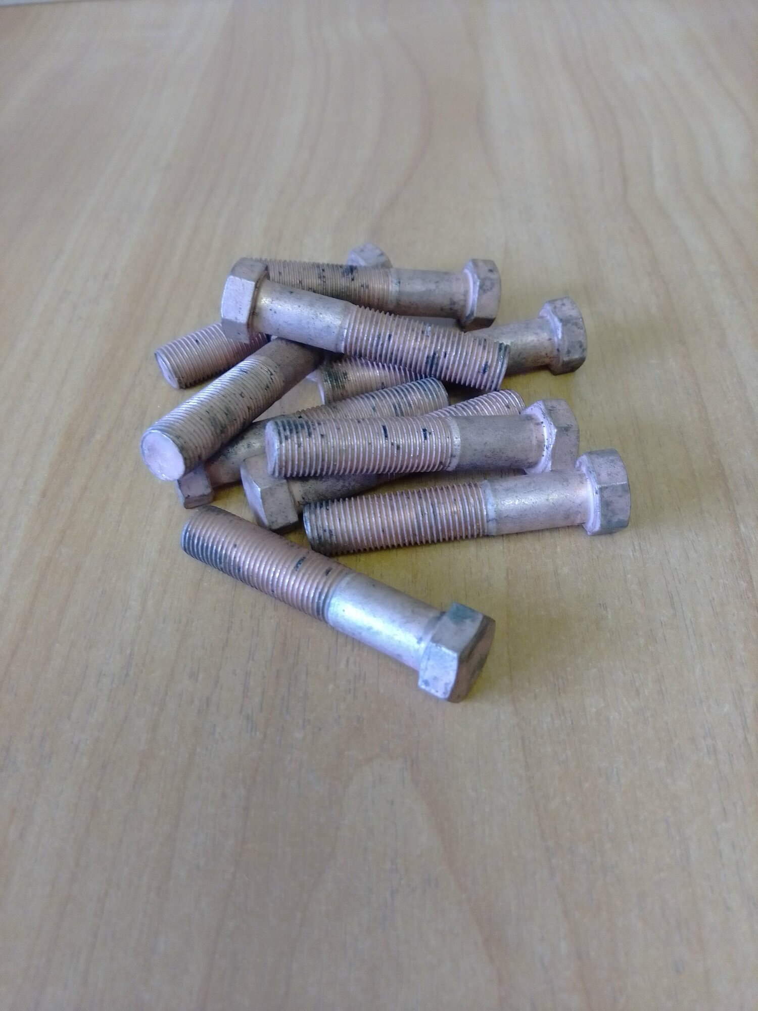 Болт М10х1х50 омеднённый приёмной трубы Газель, ГАЗ и др. Комплект 10 штук. Красная Этна 200345-п5