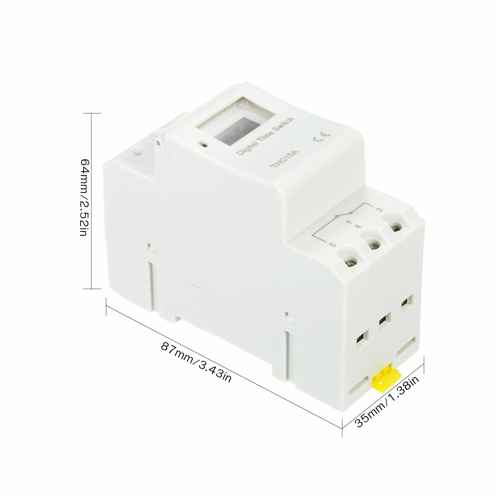 Таймер THC15A 16A 12V DC на DIN-рейку