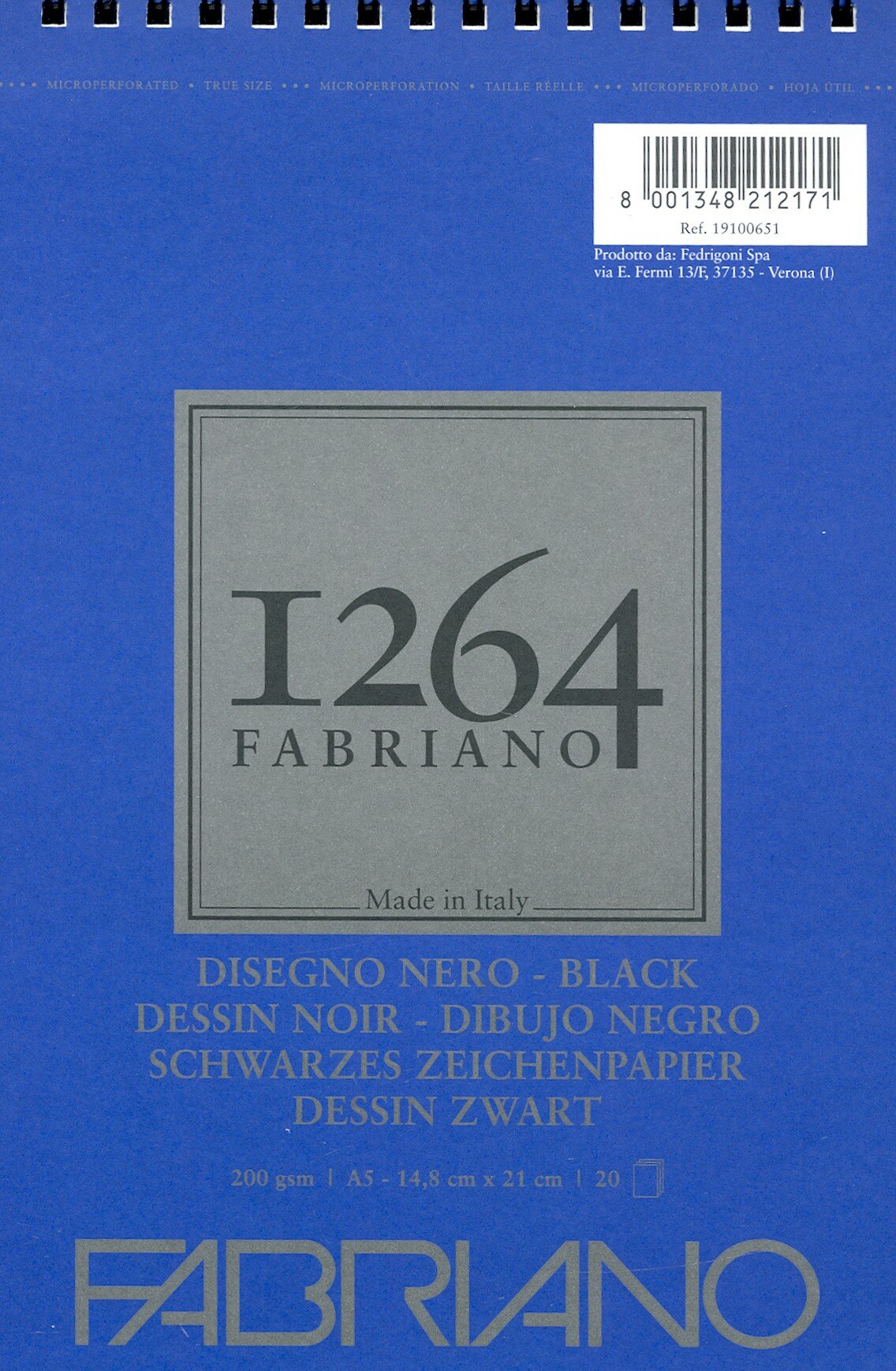 Альбом для графики (20 листов, А5, 200 г/м2), 1264 BLACK (19100651)