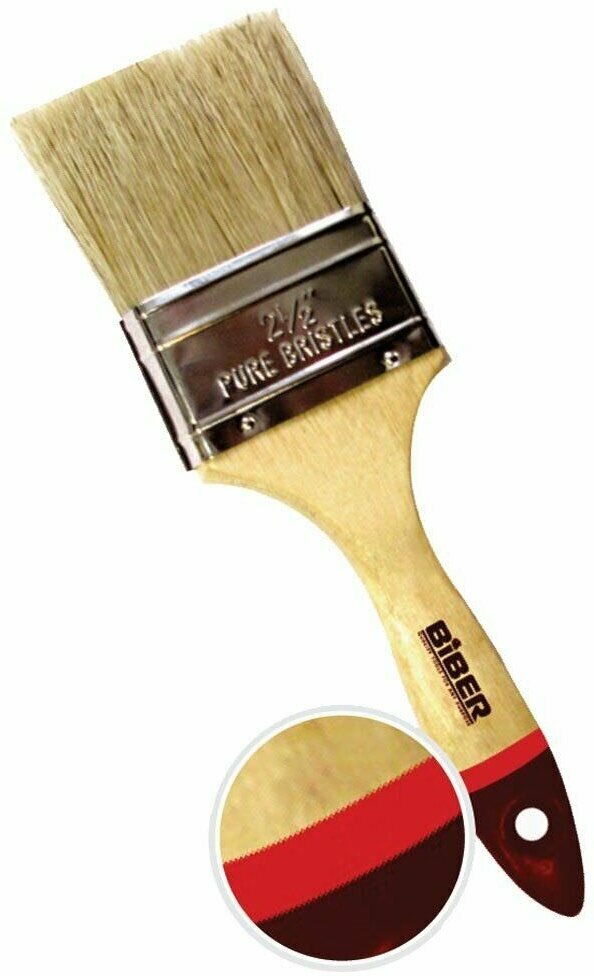 Кисти малярные Biber 31133, натуральные, плоские, 10шт, бежевые