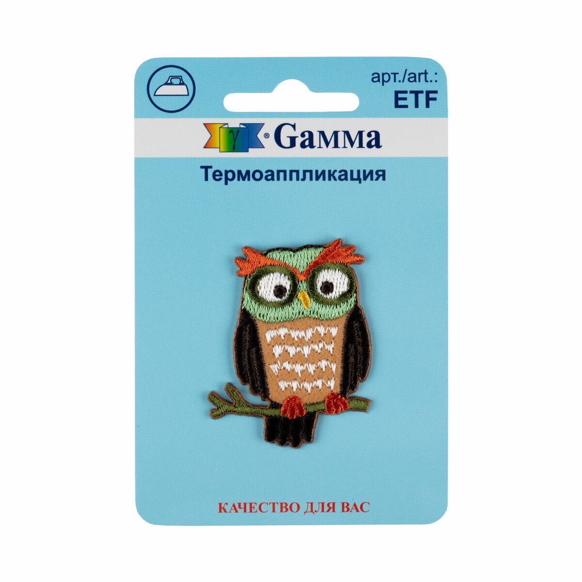 Термоаппликация "Gamma" ETF 02-435 Сова 3.6 х 4.6 см