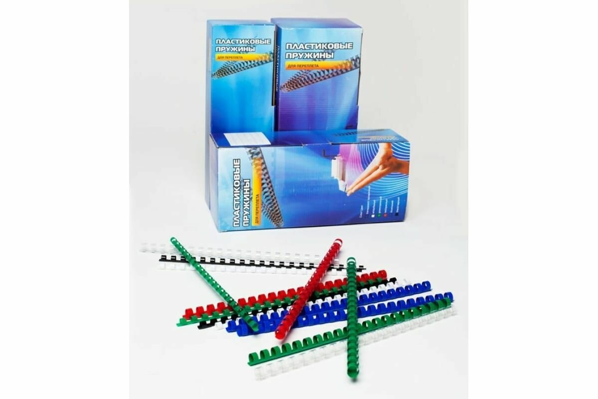 Пластиковые пружины Office Kit 32 мм, зеленые, 50 шт.