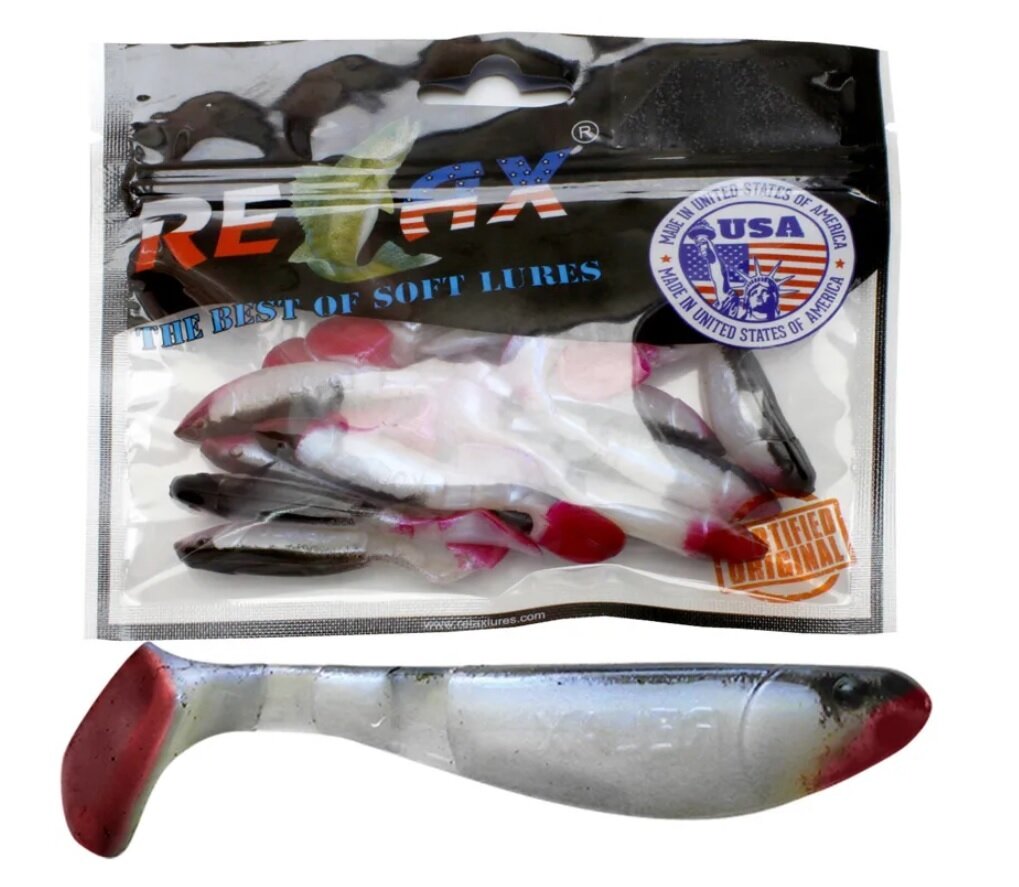 Мягкая силиконовая приманка риппер RELAX KOPYTO BLS 2,5, 6,2cm 4,7g цвет S020 (Blue Pearl, Black) 1 уп. по 10 шт.