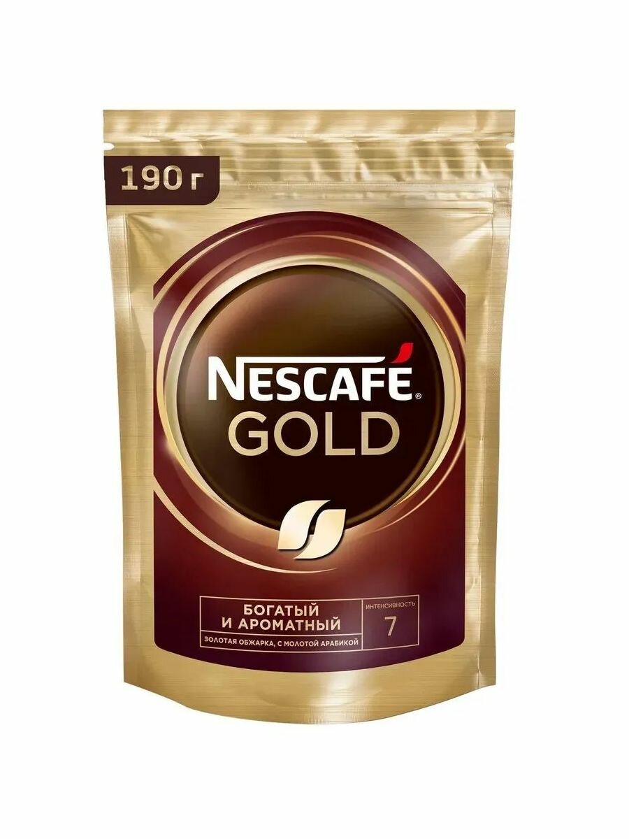 Кофе Nescafe Gold растворимый 190 г