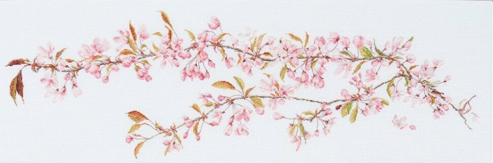 Набор для вышивания Thea Gouverneur #481 Japanese Blossom (Японский цветок), Счетный крест, 80 x 27 см