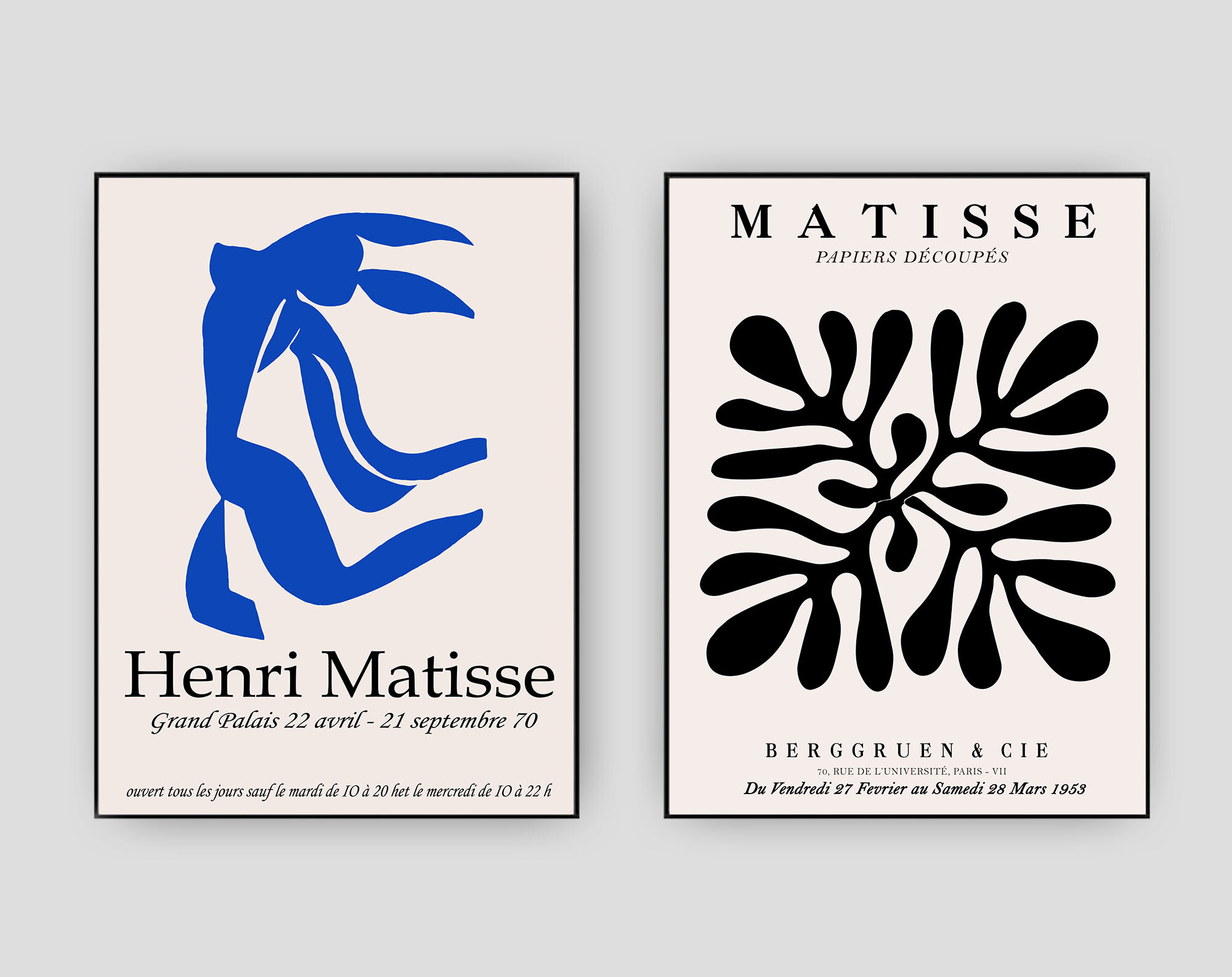 2 постера для интерьера Анри Матисс, 2 шт, размер A2, без рамы/ Матисс Голубая Женщина / Henri Matisse