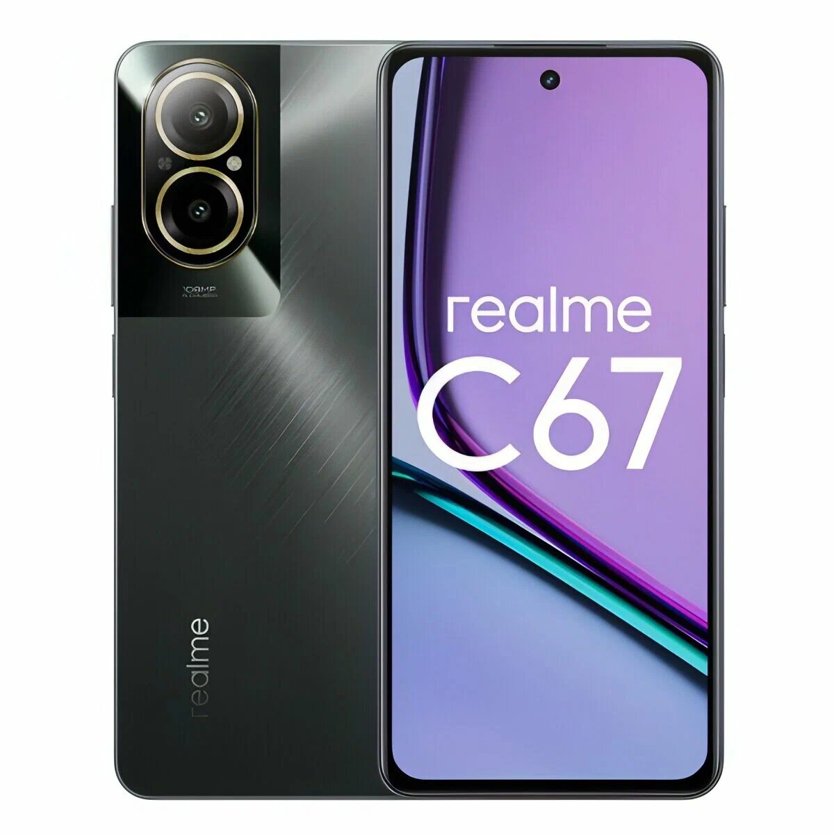 Смартфон realme C67 4G 6/128 ГБ RU, 2 nano SIM, черный камень