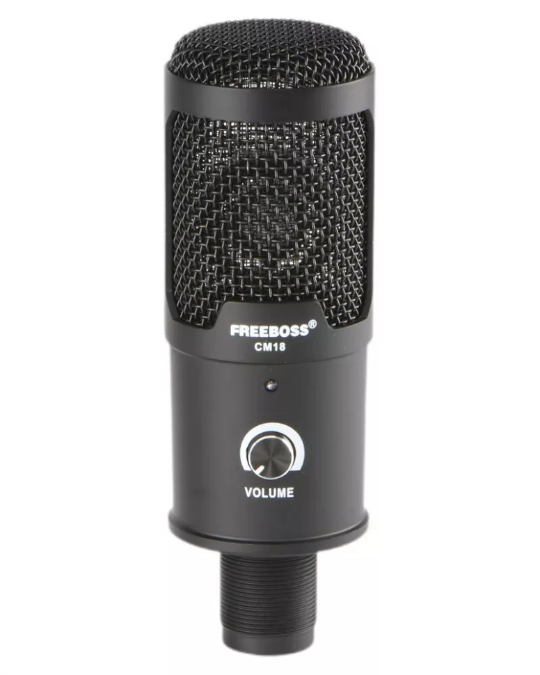 FREEBOSS CM18 Микрофон конденсаторный USB, кардиоида, 30-15000Гц, 5, 24 бит 192 кГц,