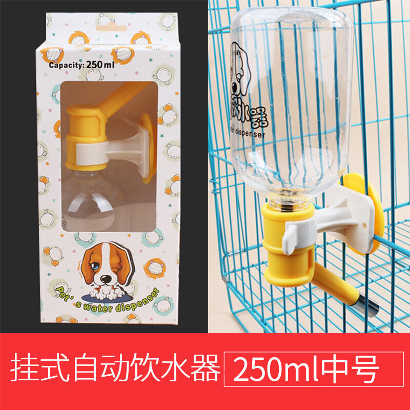 Подвесной диспенсер для воды в клетке для домашних животных 500 мл, универсальный автоматический поилка для кошек и собак, бутылка для воды, оптовая продажа