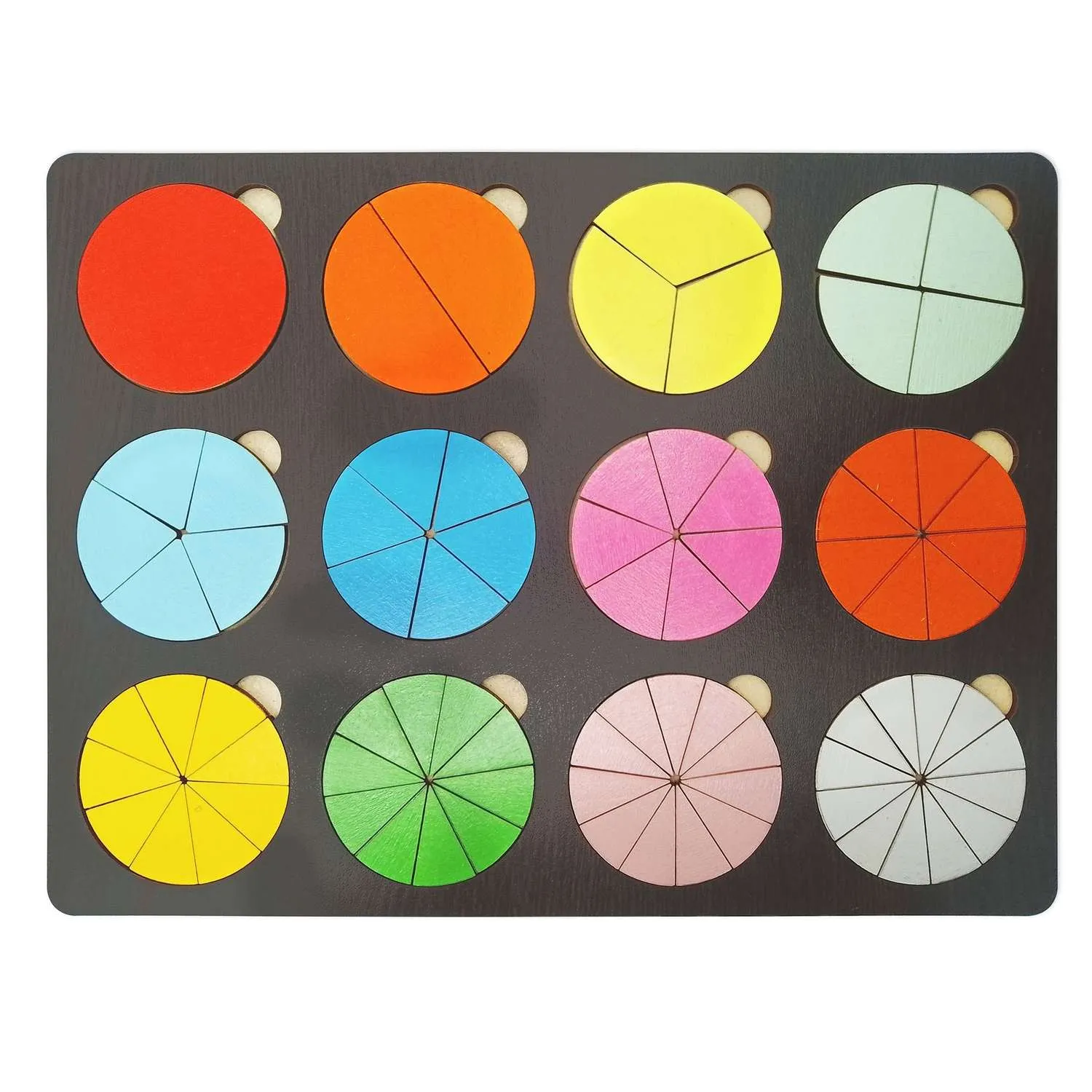 Нескучные Игры Развивающая доска "Дроби" (дерево) арт.8580 /32 8580