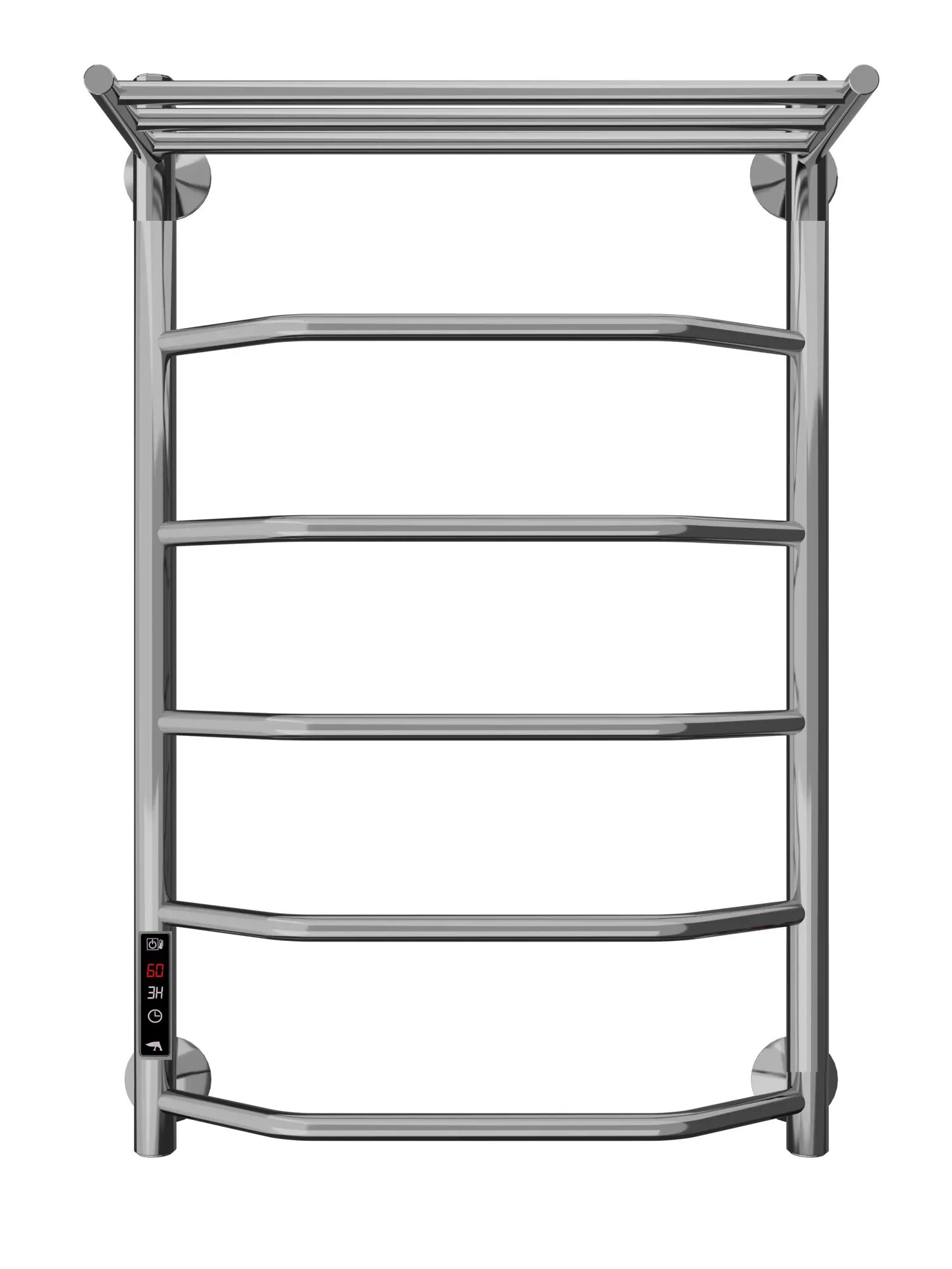 Полотенцесушитель электрический Арго Флоран Гранд 500x700 мм 185 Вт с полкой Е-образный цвет хром