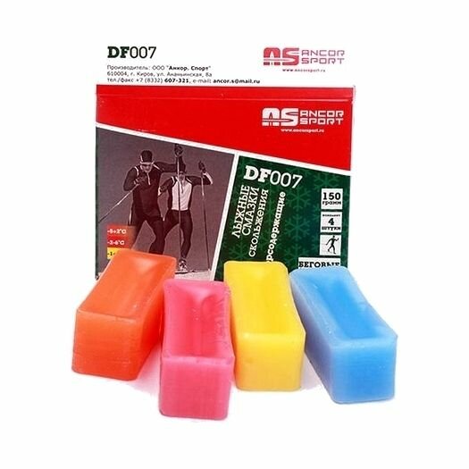 Лыжные смазки скольжения фторсодержащие Anco (4 шт.), 150 гр.