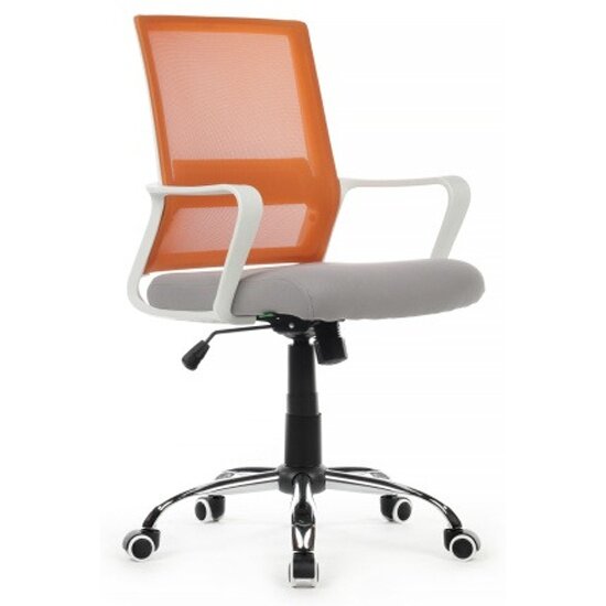 Кресло офисное Riva Chair Mint RCH 1029MW Оранжевый/Серый