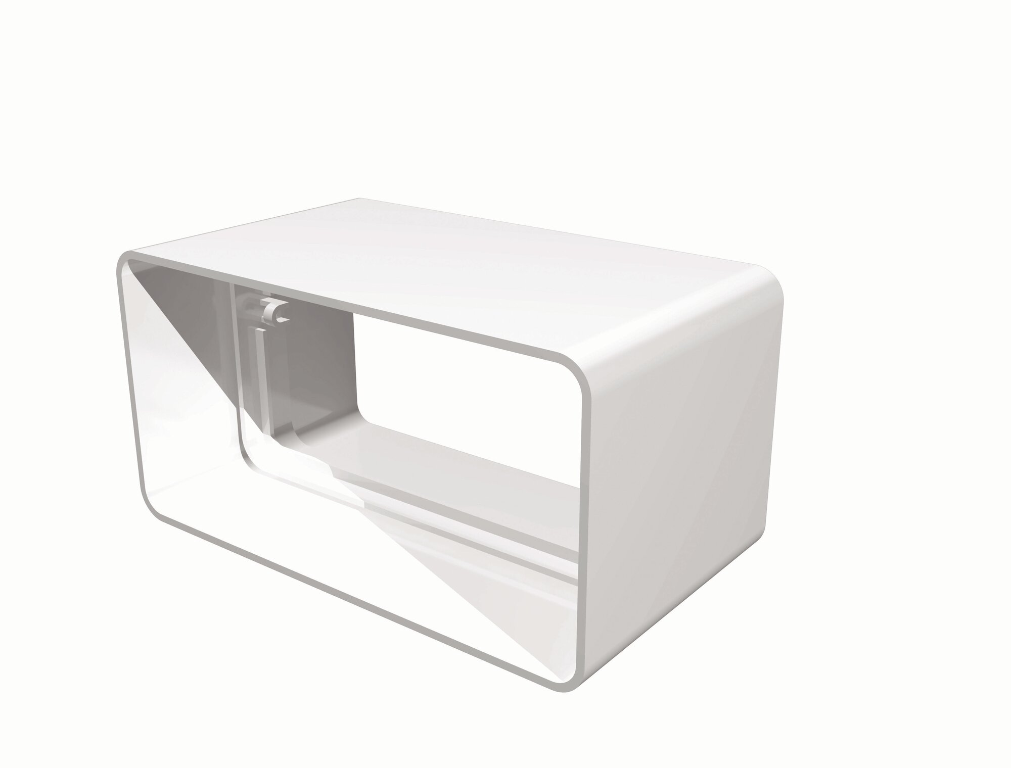 Соединитель пластиковый ERA для плоских воздуховодов, 60х120 мм, толщина 3 мм, белый