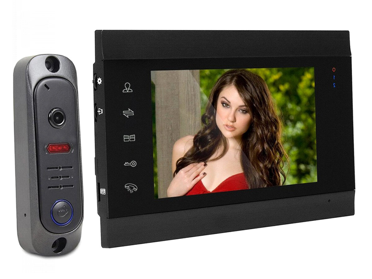 Wi-Fi видеодомофон HD COM B706 (7) AHD IP (R40889768) видеодомофон 7, домофон школьный, домофон с записью по датчику