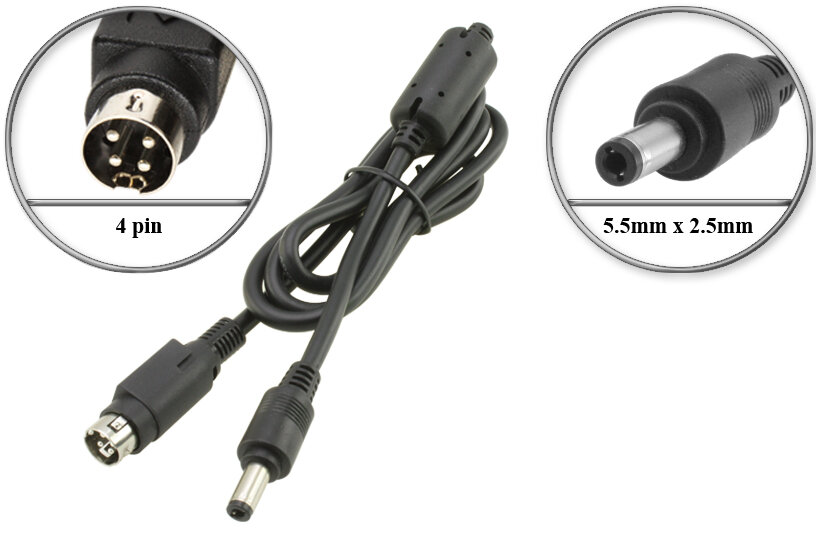 Переходник 5.5mm x 2.5mm - 4pin, кабель, для CPAP, BiPAP аппарата BMC ReSmart Auto G2, G2 T30T, G2 Y30T; G2 T25S и др.