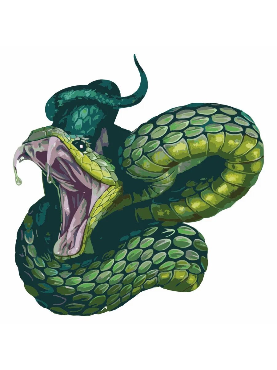 Наклейка "Змея", 250х250мм, вид 8, Арт рэйсинг