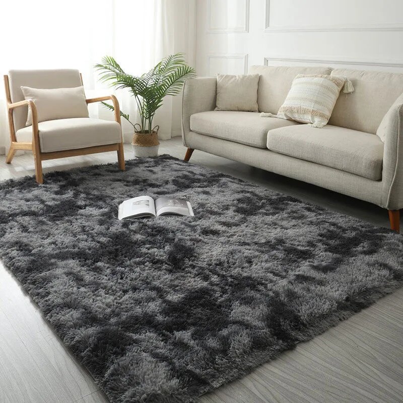 Плюшевый ковер для детской 50x80cm Small size, Tie Dye Dark Grey