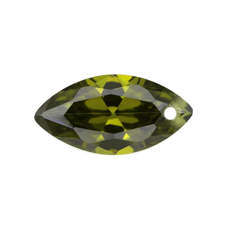 Камень кубического циркония Excellent Heart маркиза 4X8-10x20 мм 5x10mm 50pcs, peridot