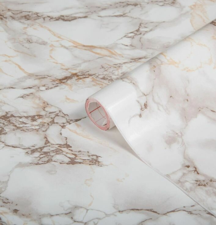 Самоклеящаяся пленка 0,67х2 м мрамор бежевый